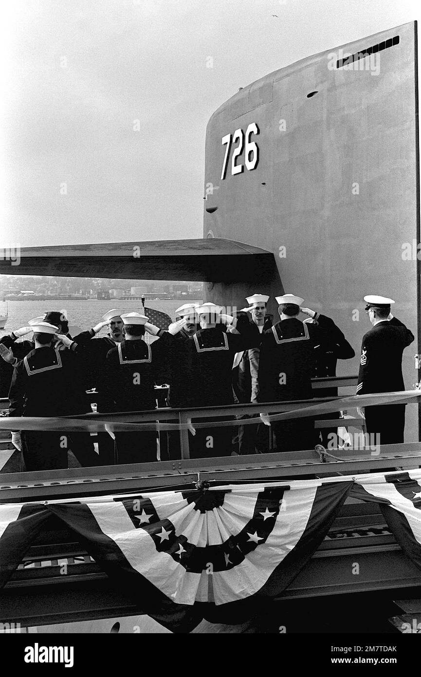 Side boys render honors to distinguished guests as they arrive for the ...