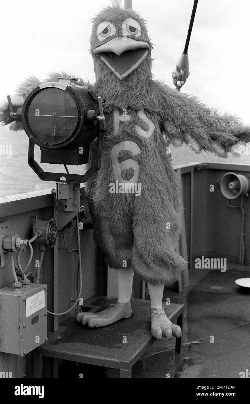 The combat store ship USS San Diego (AFS-6) "mascot" the San Diego ...