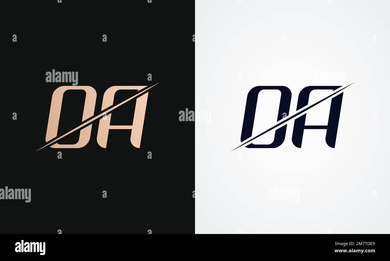 Oa Letter Logo Design Vector Template. Gold And Black Letter Oa Logo ...