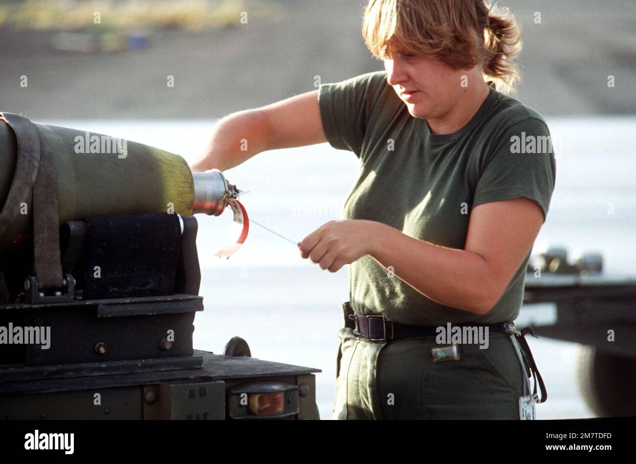 AIRMAN 1ST Class Laura Washnesky defuses Mark 82 500-pound laser-guided ...