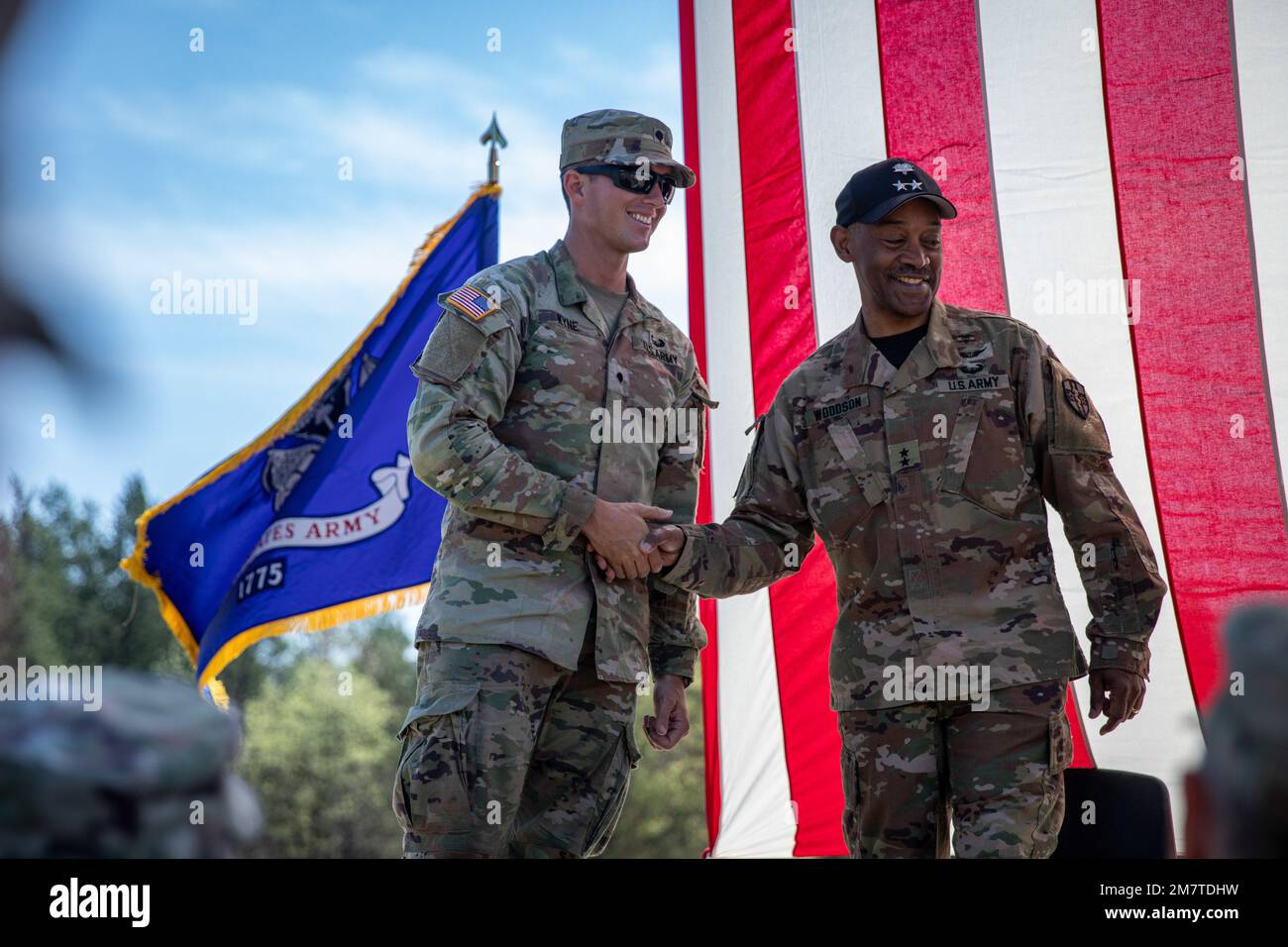 USAR Soldier SPC Nicholas Kyne, receives the Expert Soldier Badge. The ...