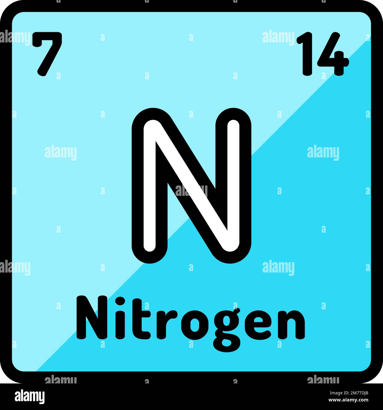 nitrogen chemical element color icon vector illustration Stock Vector ...