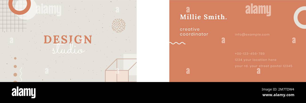 Neo Memphis business card template vector Stock Vector Image & Art - Alamy