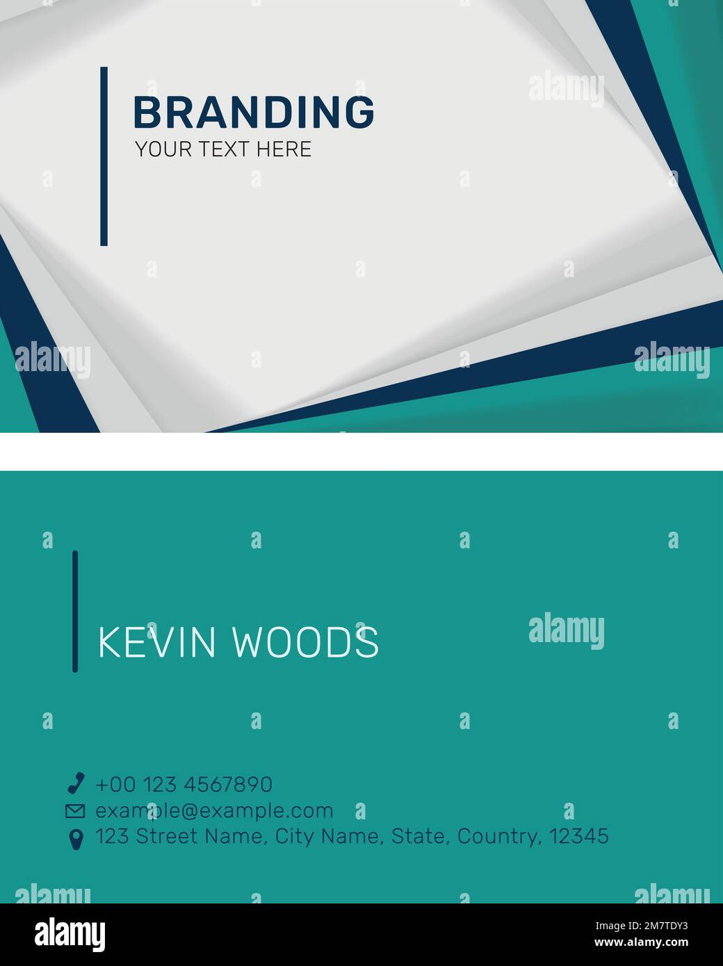Editable business card template vector in abstract design Stock Vector ...