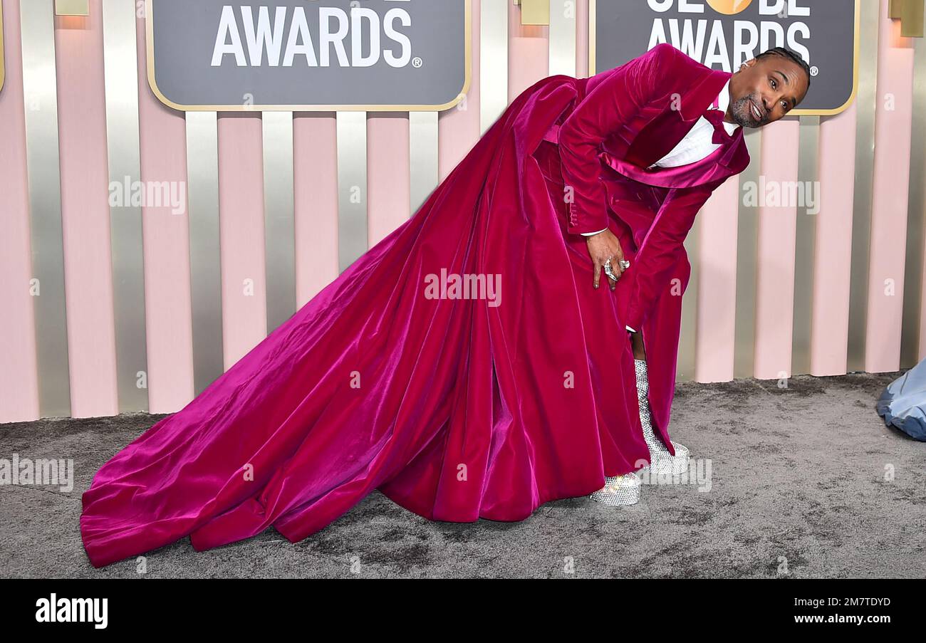 Billy Porter arrives at the 80th annual Golden Globe Awards at the ...