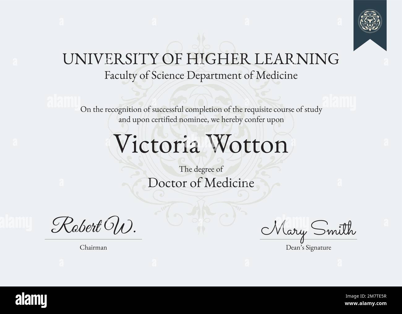 Professional award certificate template vector in classic design Stock ...