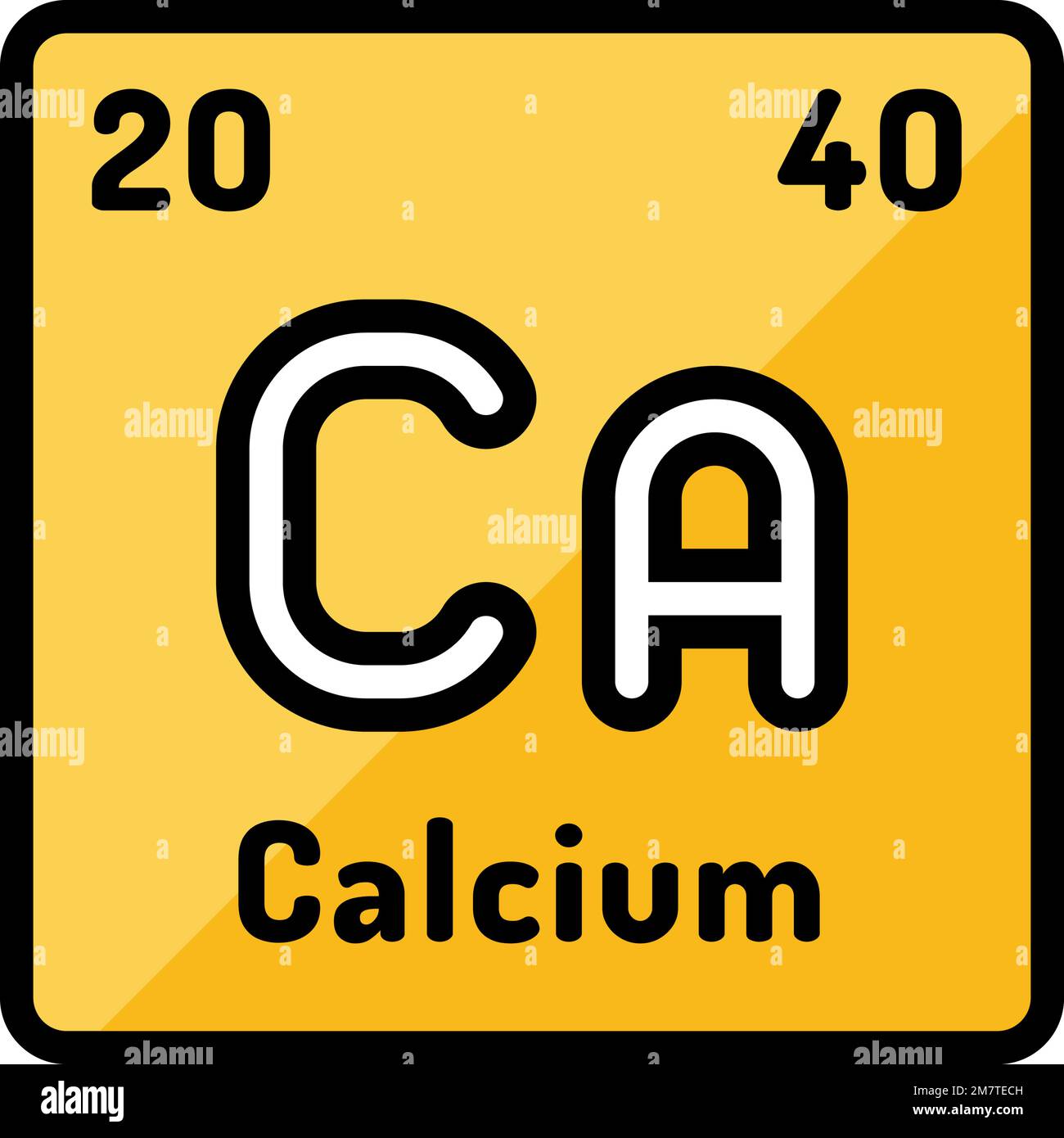 calcium chemical element color icon vector illustration Stock Vector ...