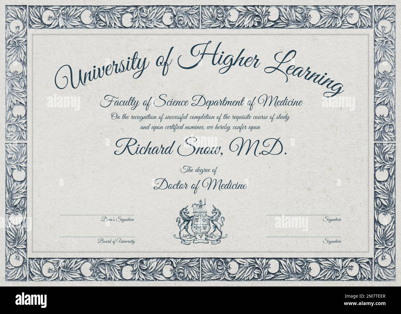 University Degree Certificate Template