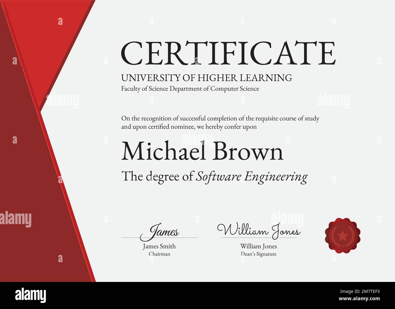 Engineering Degree Template Outstanding Achievement Certificate