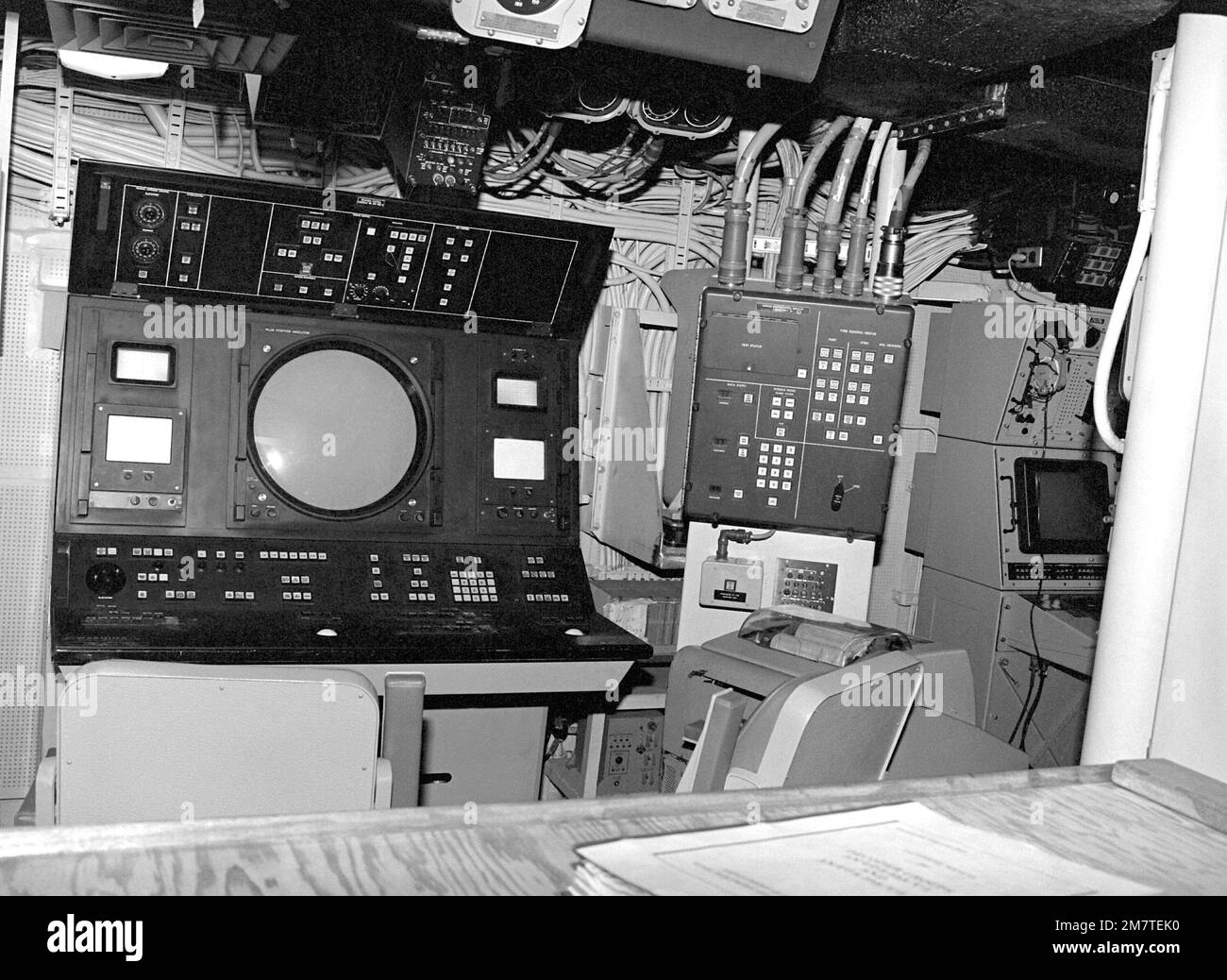 The combat information center (CIC) (looking toward the port quarter ...