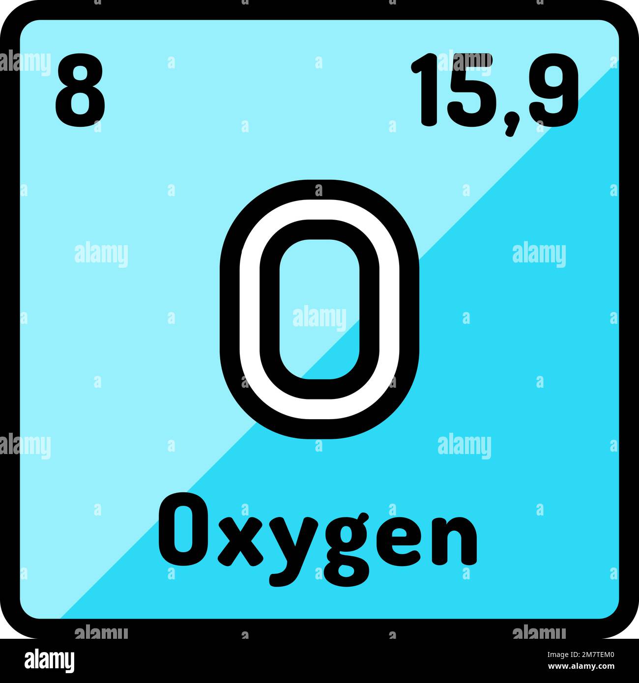 oxygen chemical element color icon vector illustration Stock Vector ...