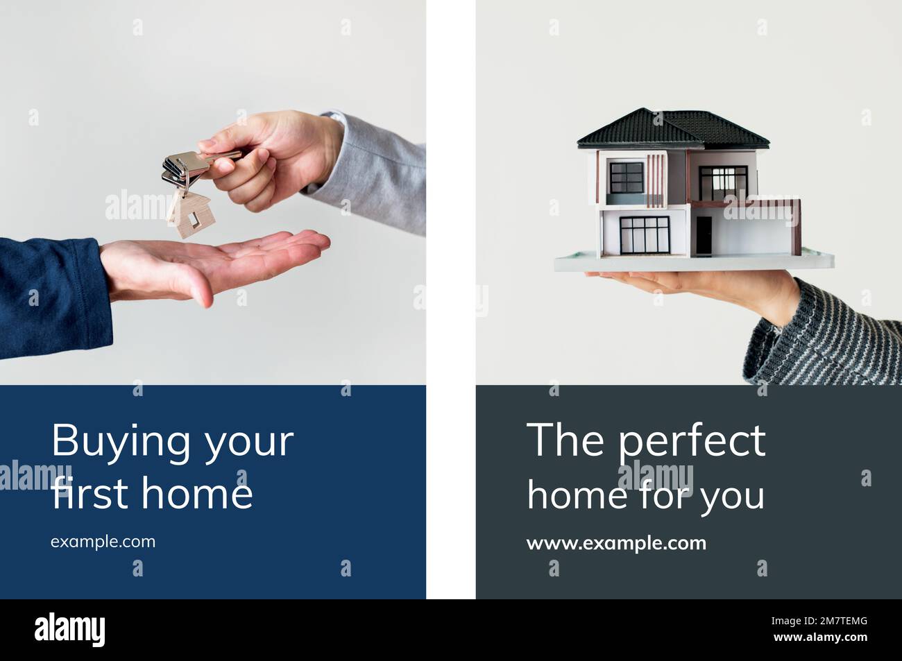 Real estate advertising template vector business poster set Stock ...