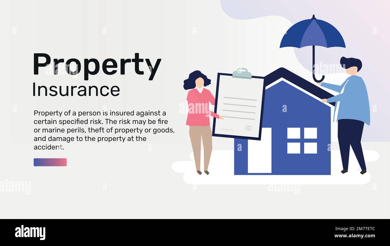 Property insurance template vector for presentation Stock Vector Image ...