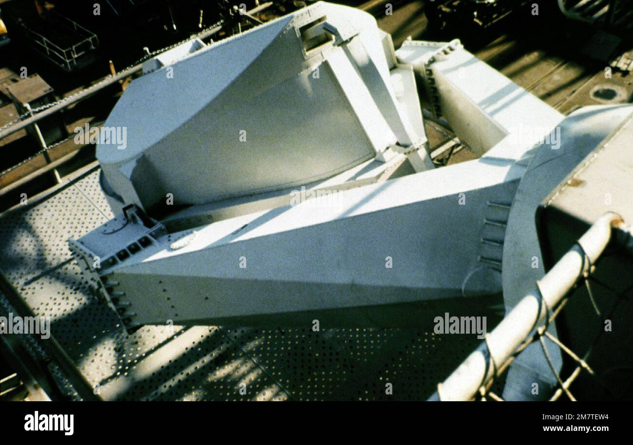 A view of the Defense Meteorological Satellite Program dish terminal ...