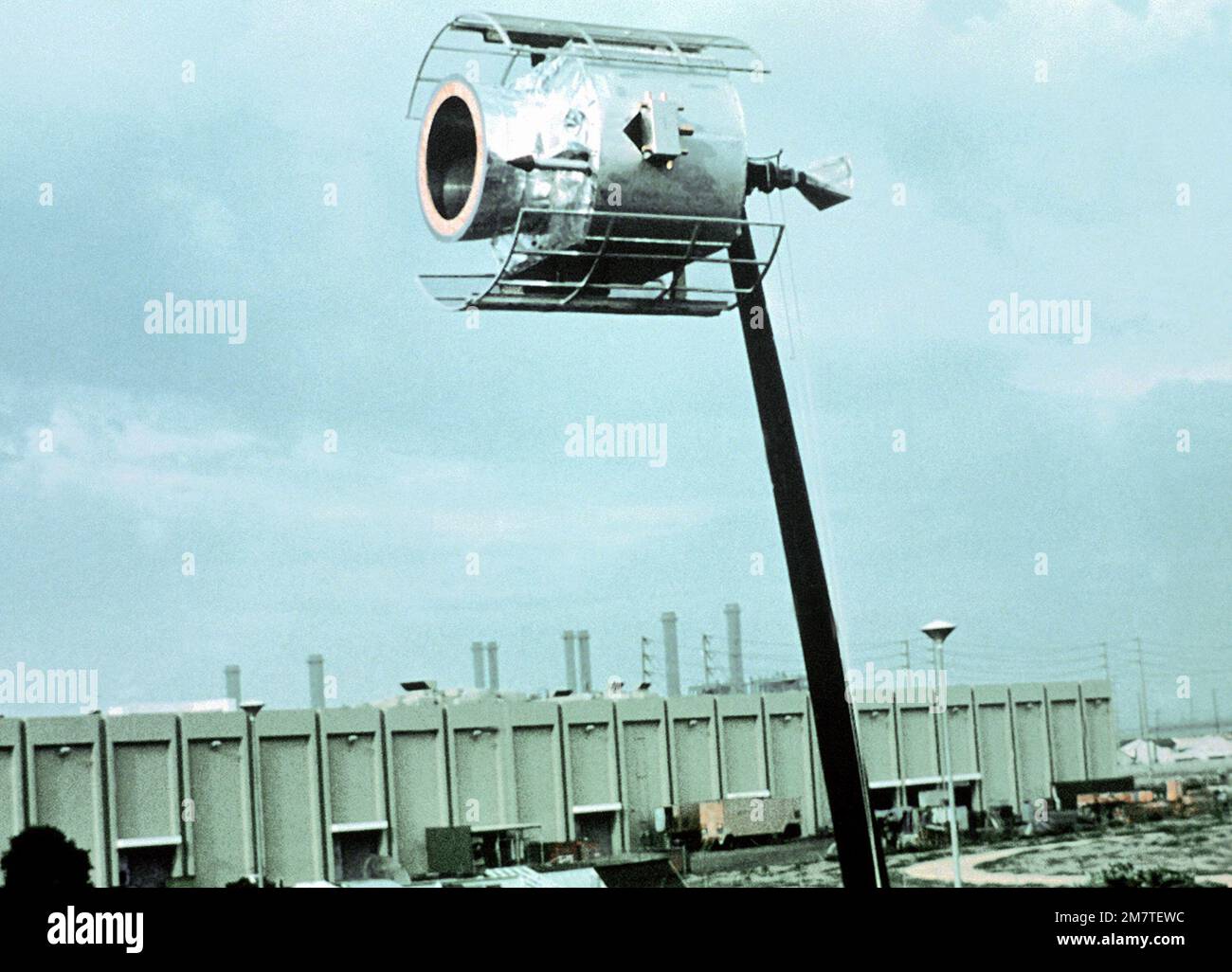 A view of the Navstar Global Positioning System satellite on an outdoor ...