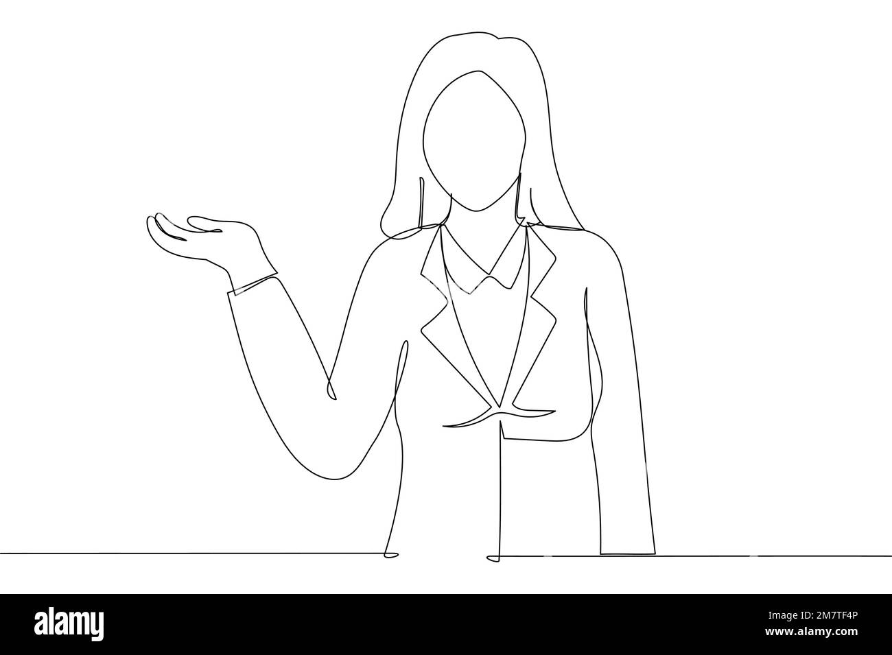 Drawing of young man holding copyspace imaginary on the palm to insert ...