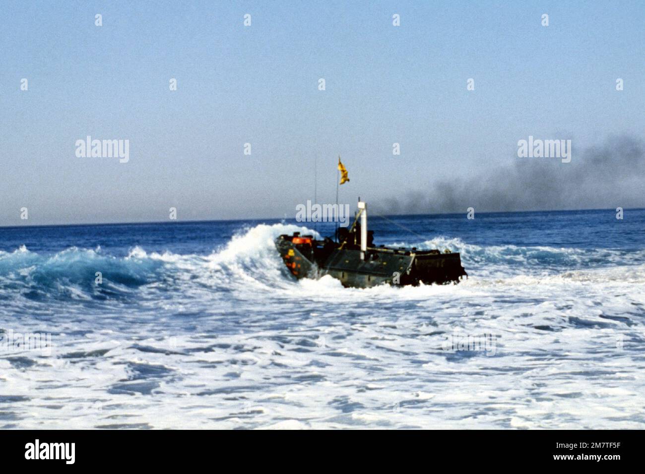 A Marine amphibious vehicle, equipped with part of the Global ...