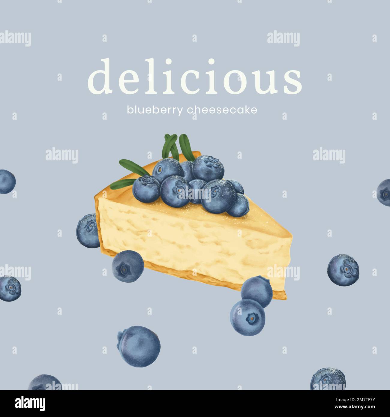 Hand drawn cheesecake Instagram ad template vector Stock Vector Image ...