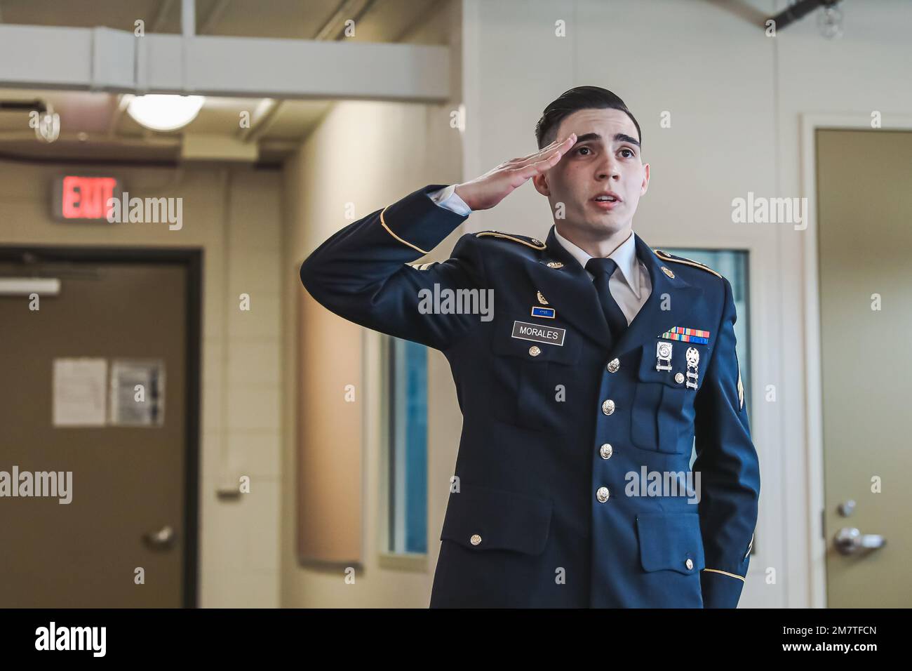 Sgt. Ricardo Morales, a military police Soldier assigned to Company A, 49th Missile Defense ...