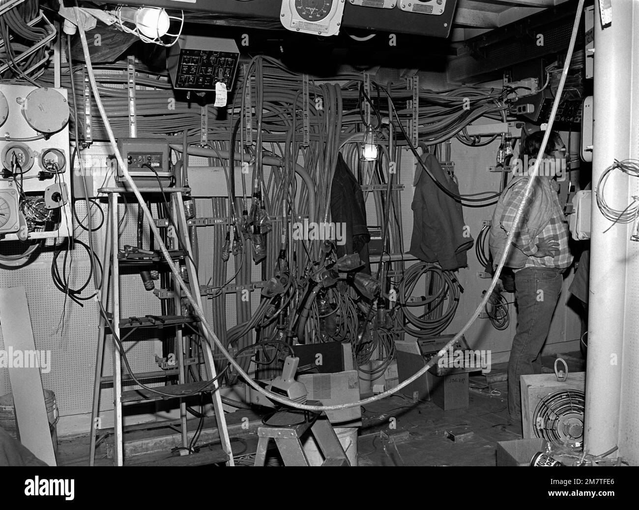 The combat information center (CIC) (looking toward the port quarter ...