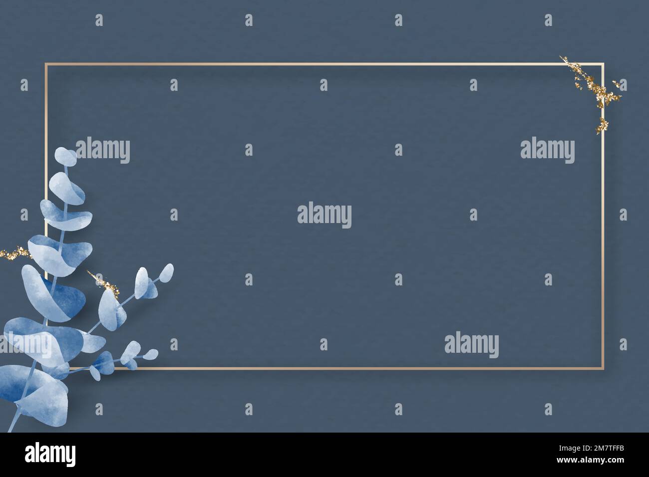 Leafy golden rectangle frame vector Stock Vector Image & Art - Alamy