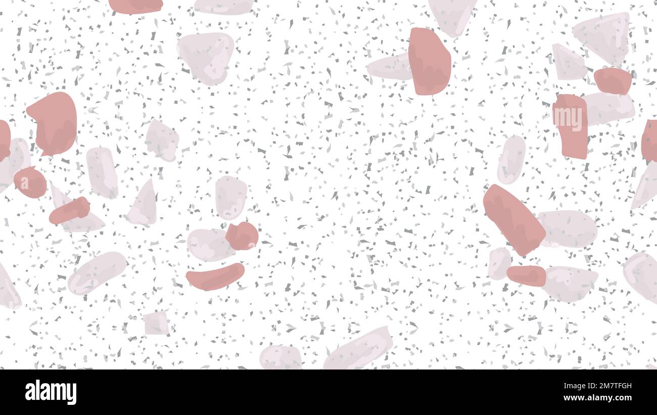 Terrazzo seamless pattern background vector in pastel pink Stock Vector ...