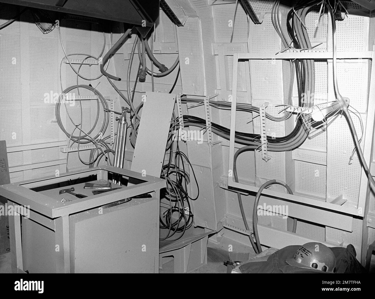 The combat information center (CIC) (looking toward the starboard bow ...