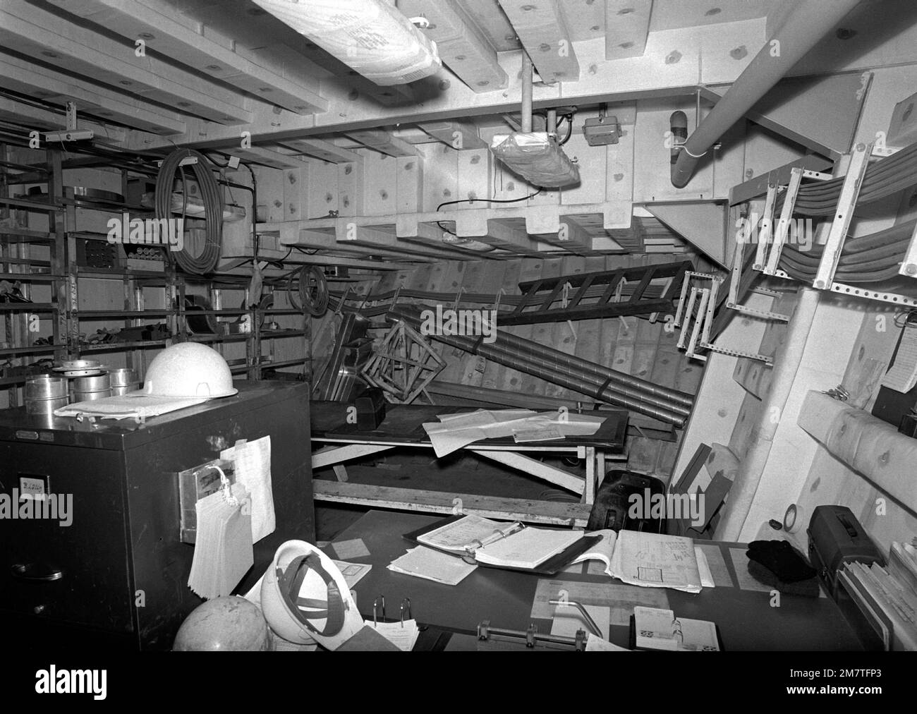 The tactical towed array sonar and bathythermograph room aboard the ...