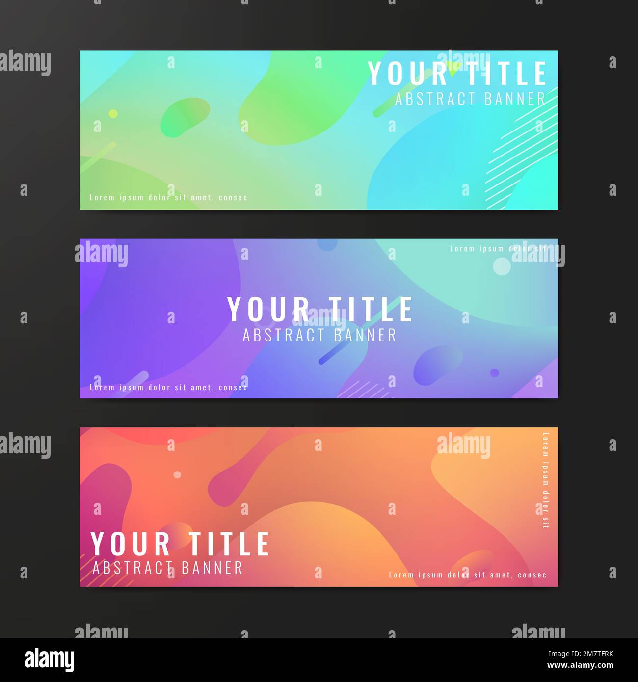 Colorful abstract banner vectors collection Stock Vector Image & Art ...