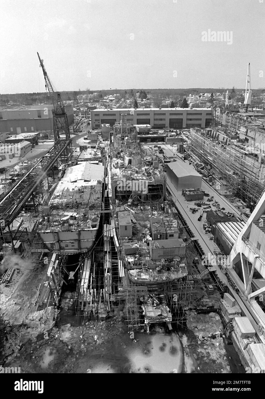 A stern view of the guided missile frigate DOYLE (FFG-39). The ship is ...