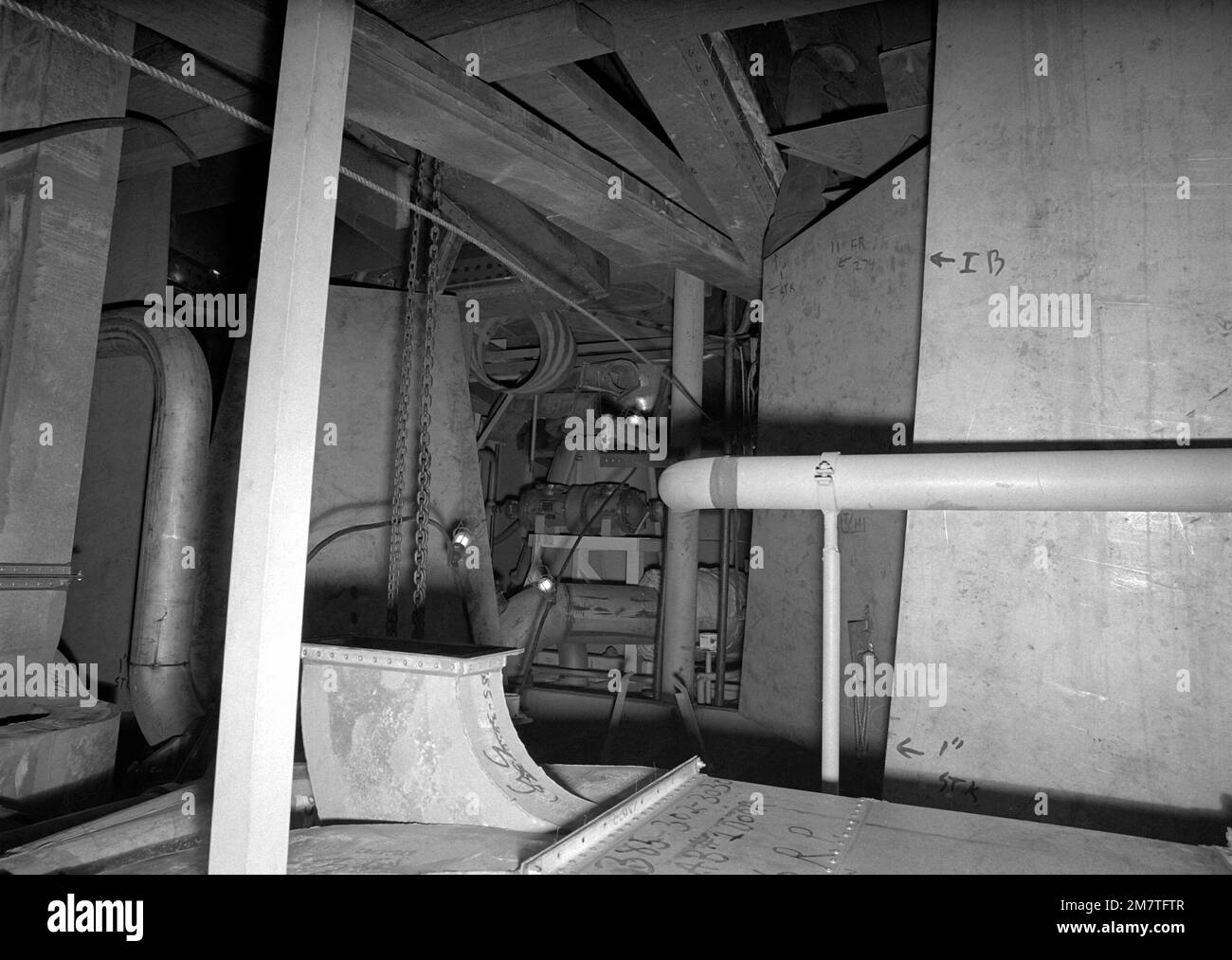 The upper level engine room aboard the guided missile frigate DOYLE ...
