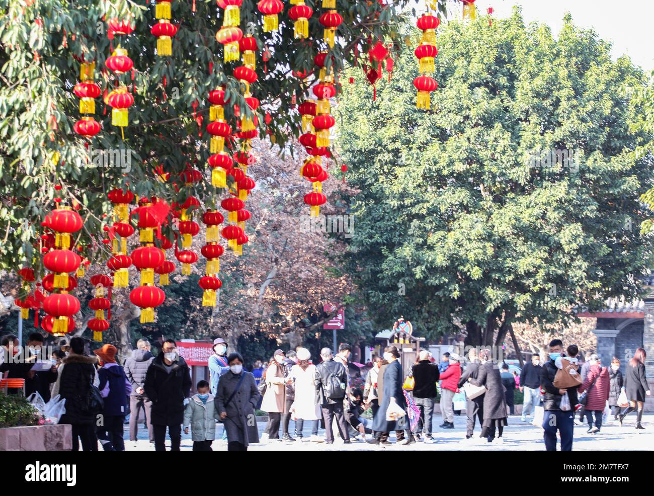 XICHANG, CHINA - JANUARY 11, 2023 - Tourists flock to Jianchang Ancient ...