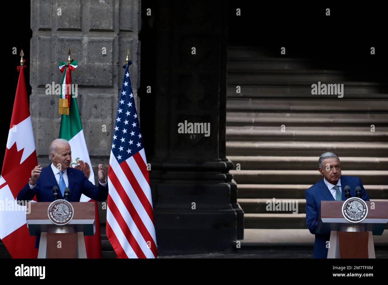 Non Exclusive: January 10, 2023, Mexico City, Mexico: The presidents of ...