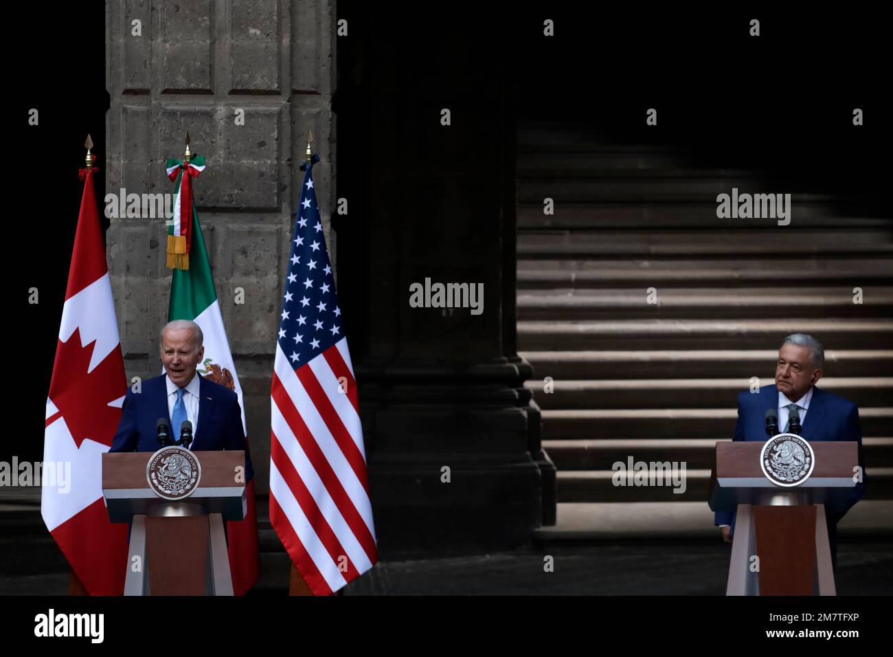 Non Exclusive: January 10, 2023, Mexico City, Mexico: The presidents of ...