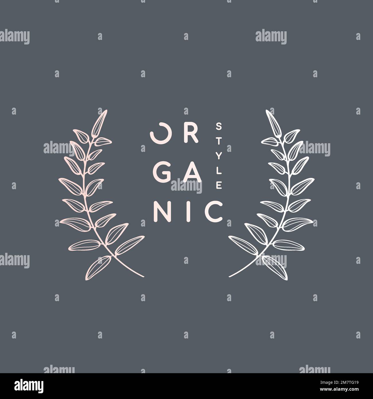Organic style laurel wreath vector Stock Vector Image & Art - Alamy