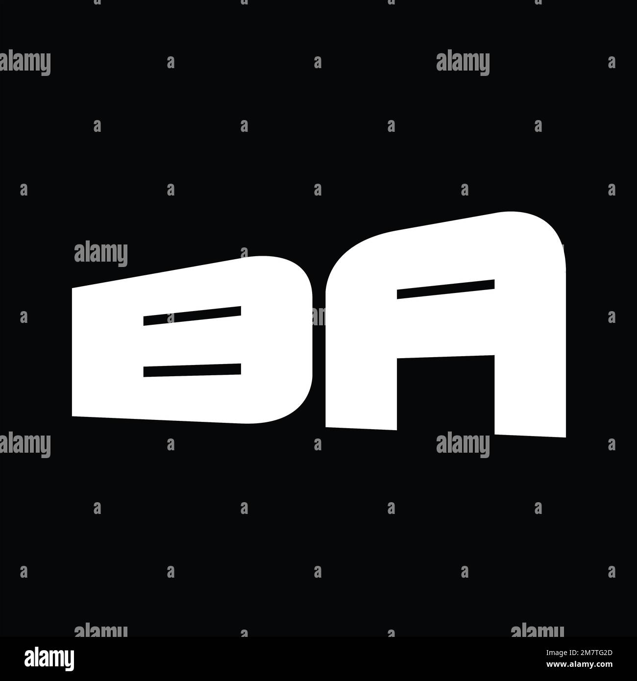 BA Logo monogram big alphabet vector images design template Stock Photo ...