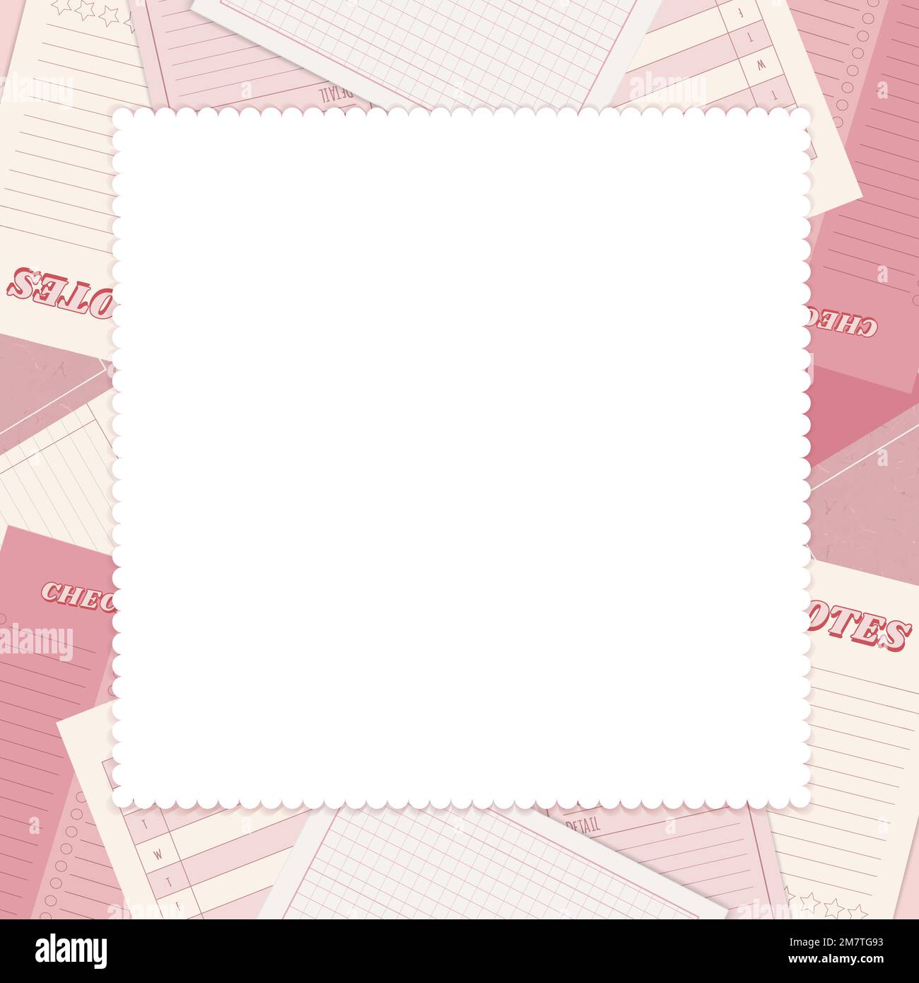 Pink notepad planner set vector Stock Vector Image & Art - Alamy