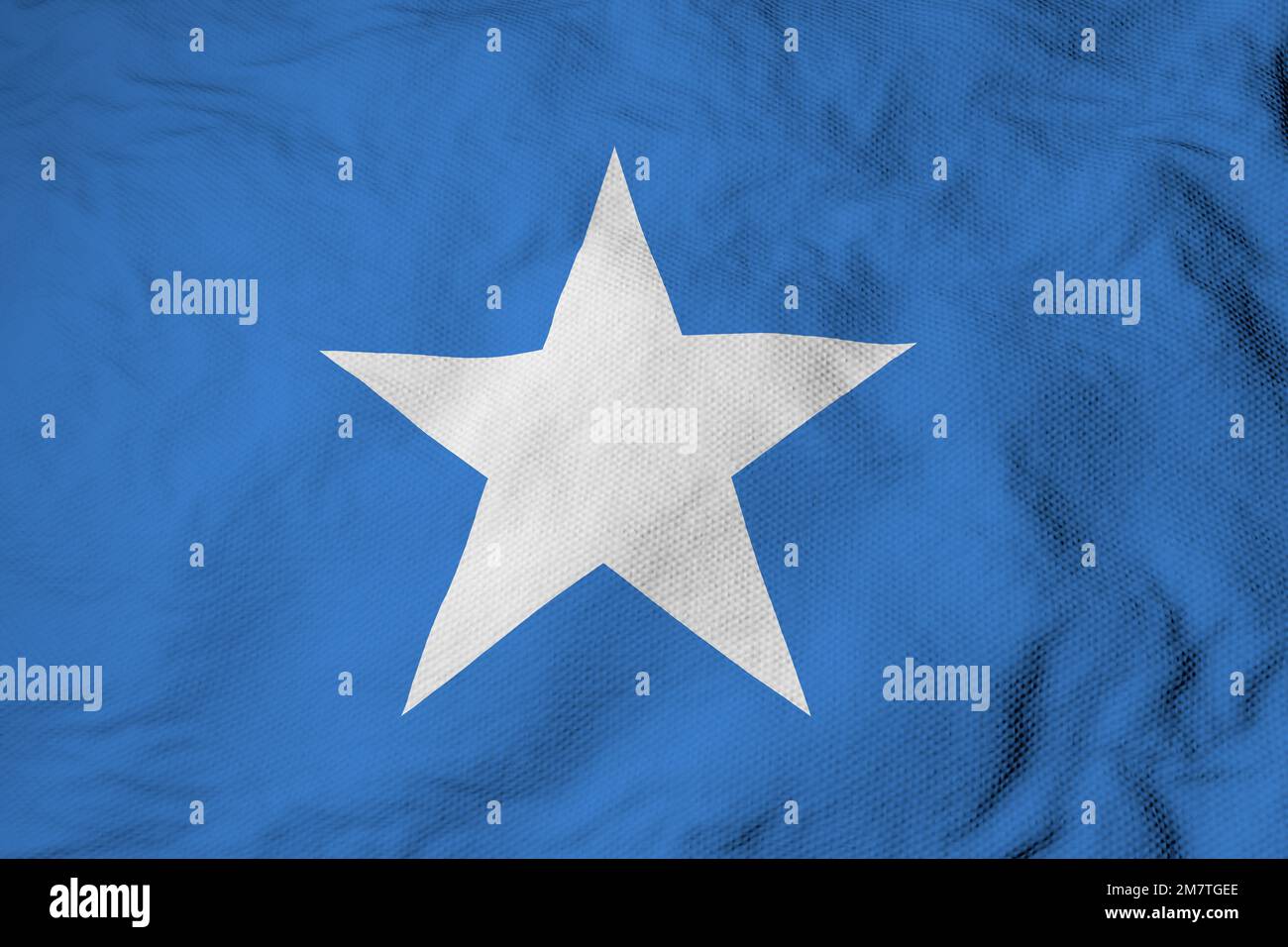 Full frame close-up on a waving flag of Somalia in 3D rendering Stock ...