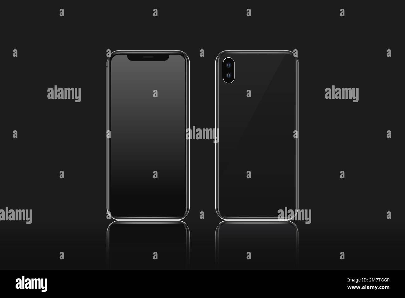 Phone screen mockups cellphone Stock Vector Images - Alamy