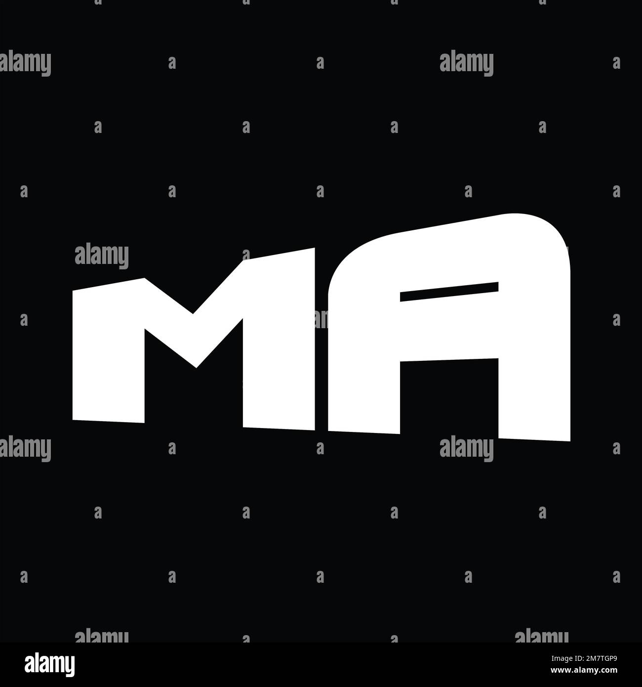 MA Logo monogram big alphabet vector images design template Stock Photo ...