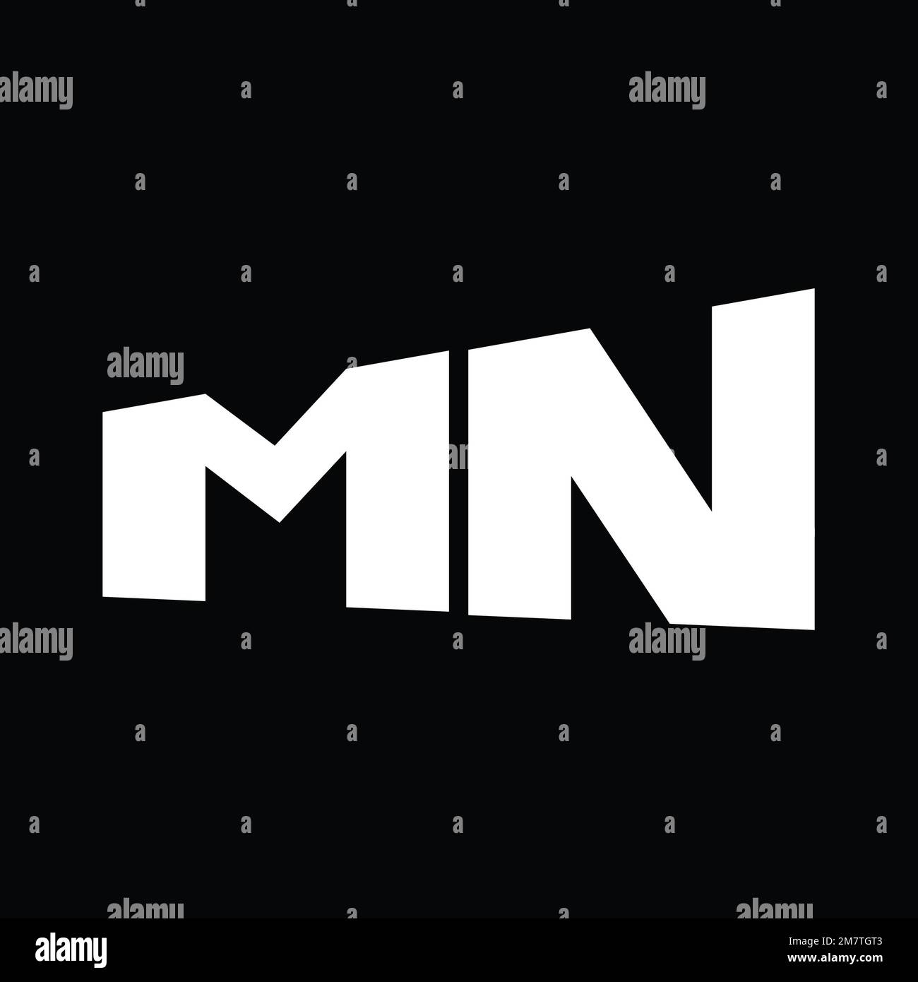 Mn letter logo hi-res stock photography and images - Alamy