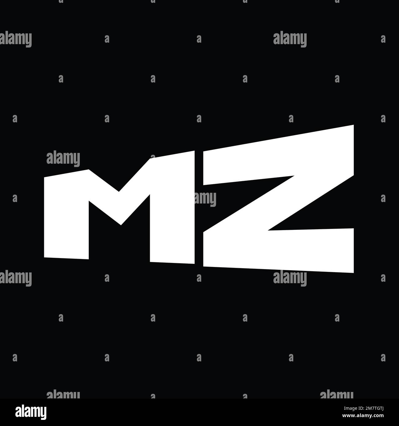 MZ Logo monogram big alphabet vector images design template Stock Photo ...