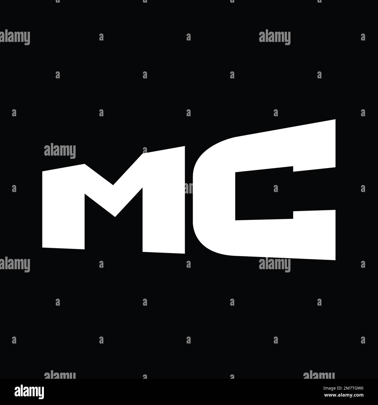 MC Logo monogram big alphabet vector images design template Stock Photo ...