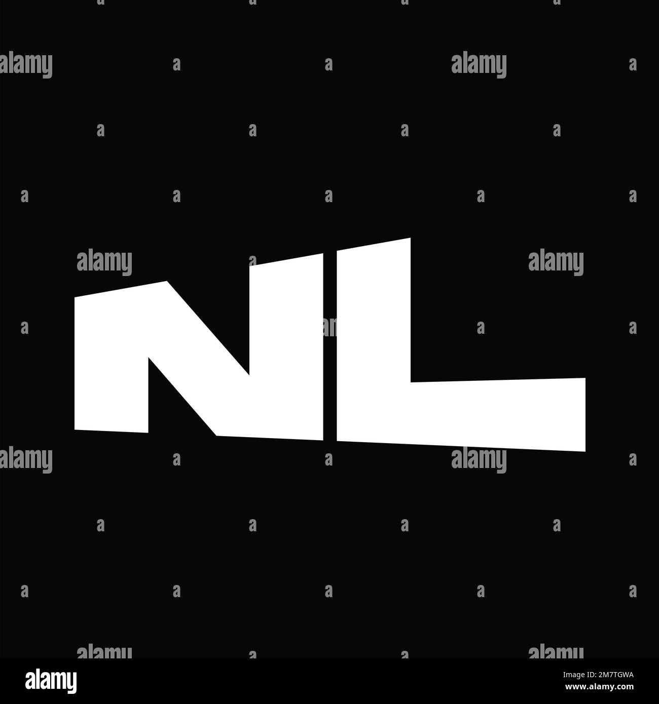 NL Logo monogram big alphabet vector images design template Stock Photo ...