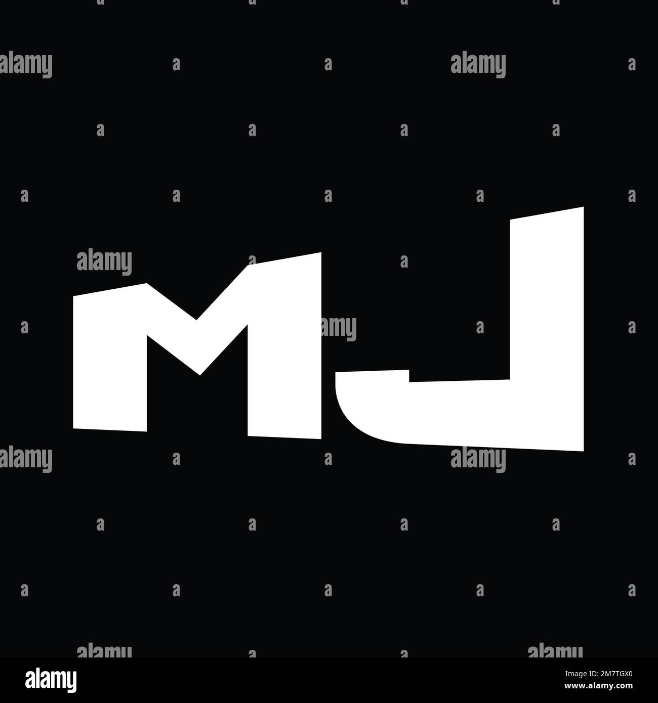 MJ Logo monogram big alphabet vector images design template Stock Photo ...