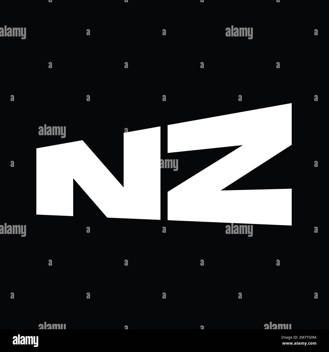 NZ Logo monogram big alphabet vector images design template Stock Photo ...