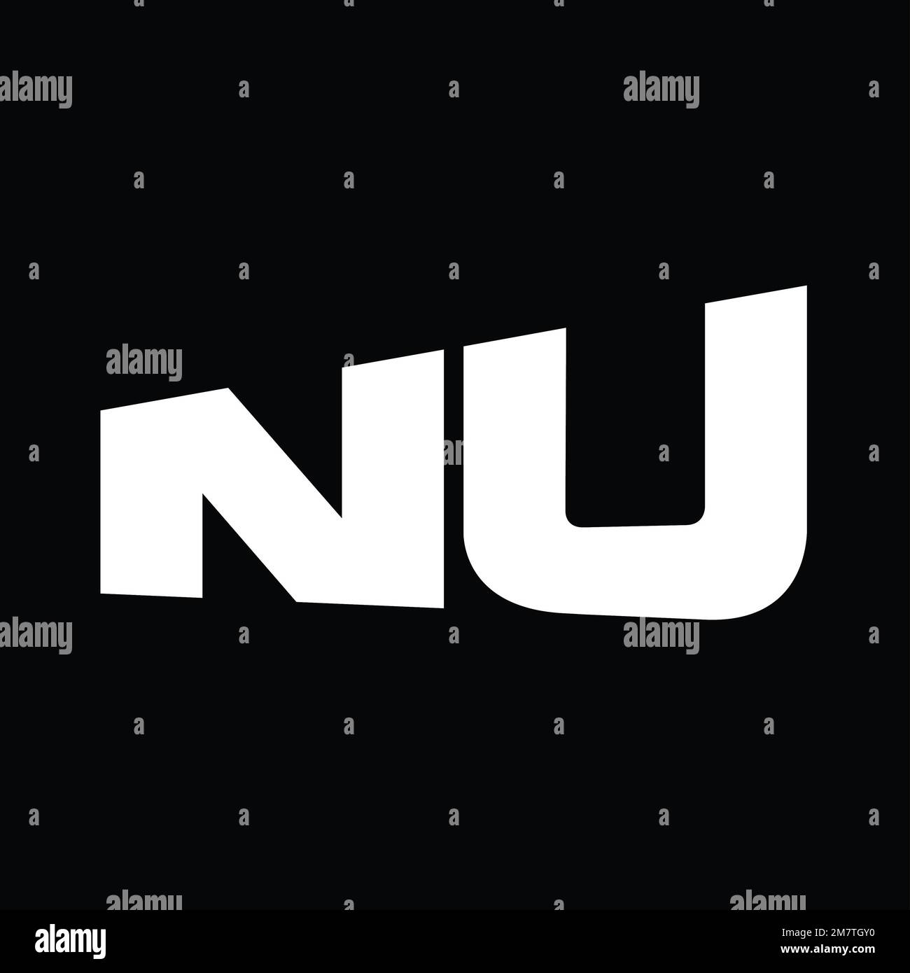 NU Logo monogram big alphabet vector images design template Stock Photo - Alamy