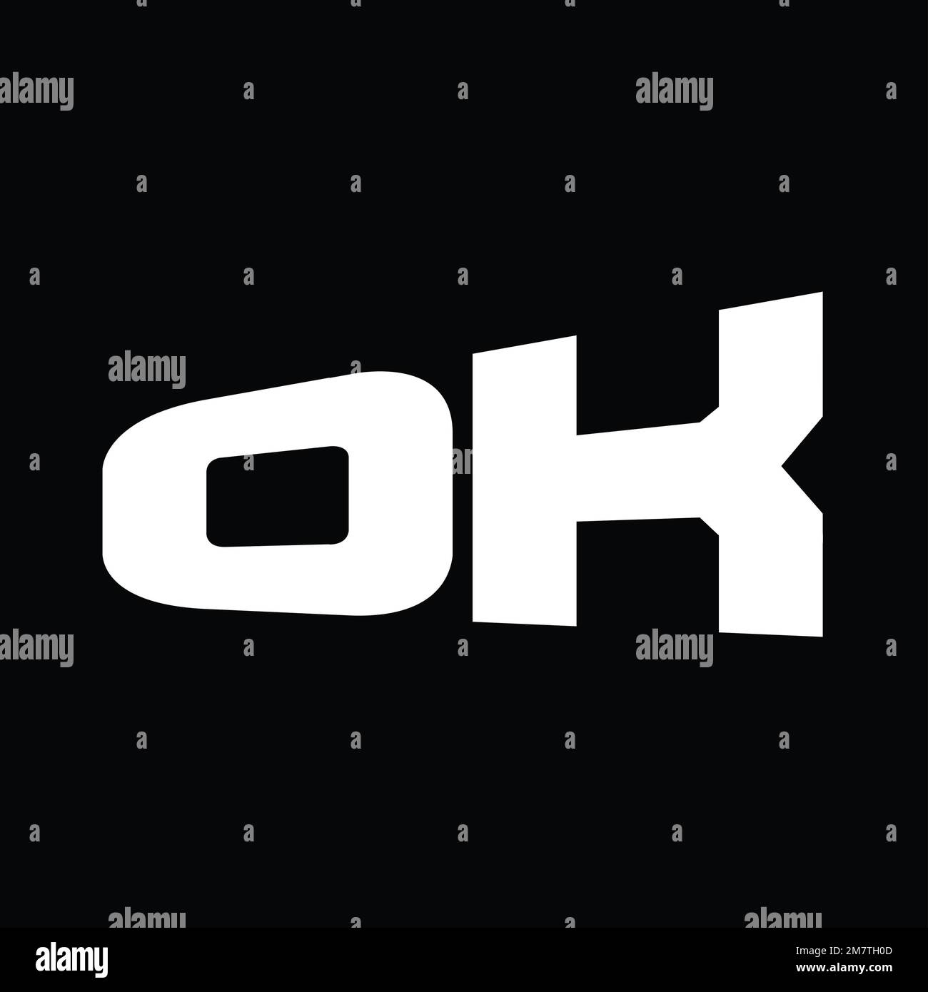 OK Logo monogram big alphabet vector images design template Stock Photo ...