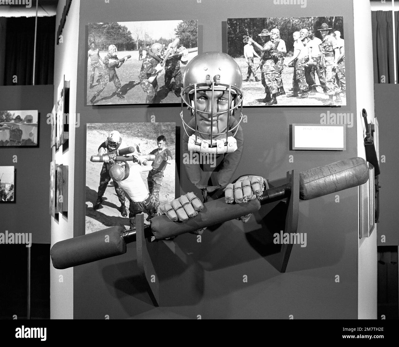 The pugal stick and related equipment used by Marine recruits are on ...
