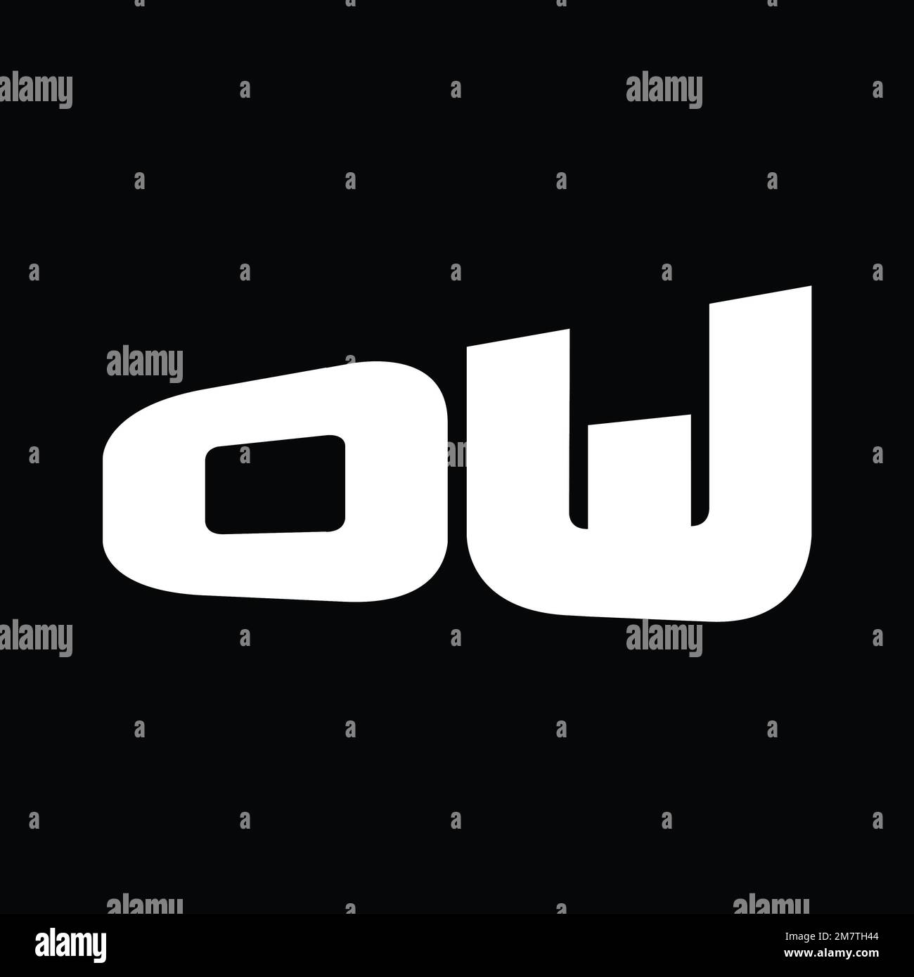 OW Logo monogram big alphabet vector images design template Stock Photo ...
